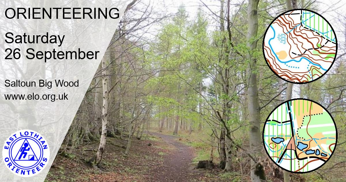 Saltoun Big Wood - Saturday 26 September 2020 - East Lothian Orienteers