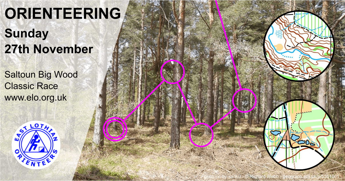 Saltoun Wood SoSOL - Sunday 27th November 2022 - East Lothian Orienteers
